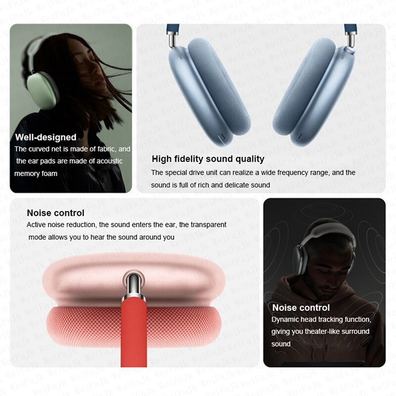 จัดส่งภายใน 48 ชั่วโมงAirpod Max ชุดหูฟังบลูทูธแท้ 100 ANC หูฟังไร้สาย ...