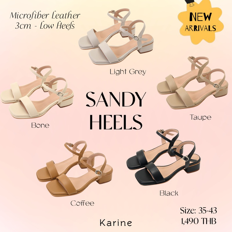 ใส่โค้ดKAR11 ลดเพิ่ม 130 New Arrivals KARINE รุ่น Sandy Heels รัดส้น ...