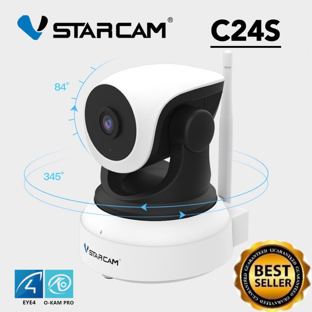 Vstarcam C24S 3.0MP/C7824wip 1.0MP 1296P 2022 กล้องวงจรปิดไร้สาย WIFI IP Camera EYE4 APP ...
