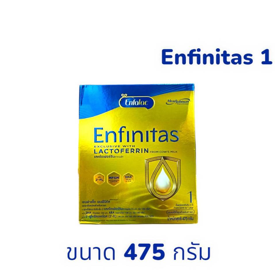 Enfalac Enfinitas เอนฟินิทัส สูตร 1 นมผงสำหรับเด็กแรกเกิด - 1 ปี ขนาด 475g 1กล่อง MG ...