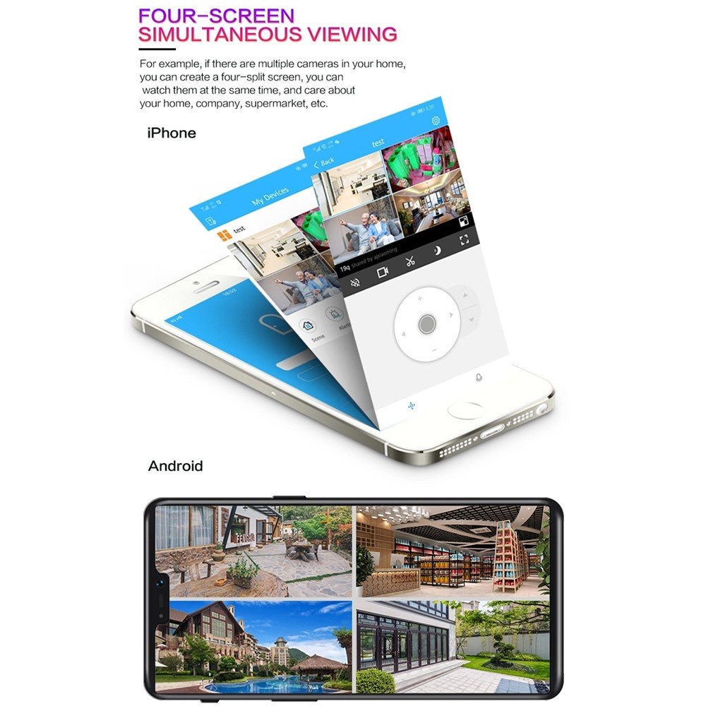 JSD808AP กล้อง 360 องศา An Ninh CCTV IP66 A7 Quay 360 Dhd WiFi 1080P ...
