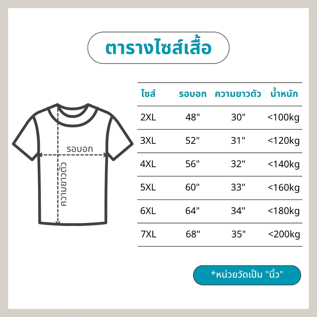 เสื้อยืดคนอ้วนใหญ่พิเศษ ไซส์หายาก คอกลม(O) คอวี(V) 2XL-7XL อก48-68 น้ำหนัก100-200kg ใส่ได้ชาย ...