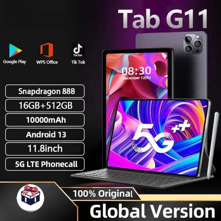 G11 Pro 5G 11.8นิ้ว แท็บเล็ตถูกๆ แรม16+512GB โทรได้ Full HD แทปแล็ตของ ...