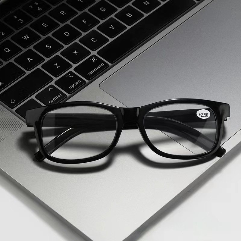 COD????แว่นตาอ่านหนังสือป้องกันแสงสีฟ้ากรอบเหลี่ยมTR90เบาพิเศษ+100~+400แว่นสายตายาวผู้ชายและ ...