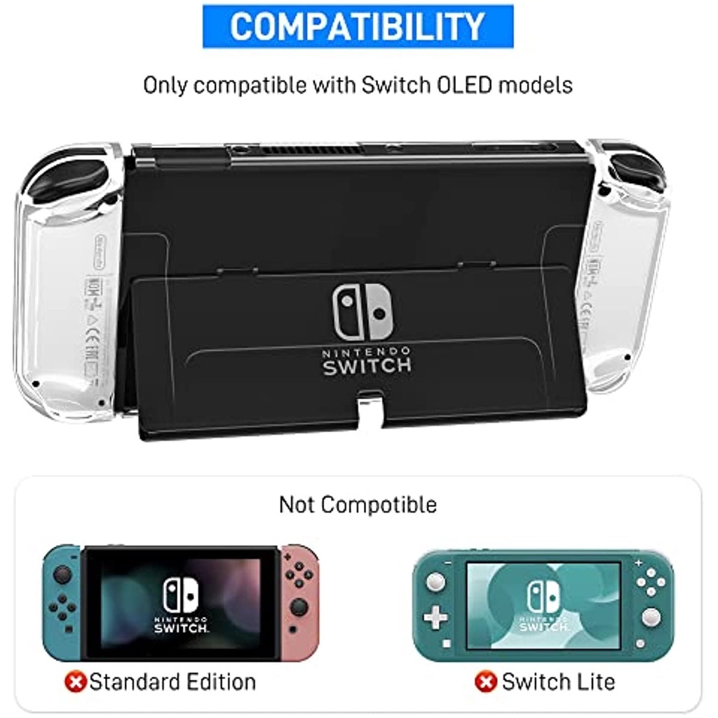 Nintendo Switch OLED Clear Protection Case NS OLED Clear Flip Top ปลอก ...