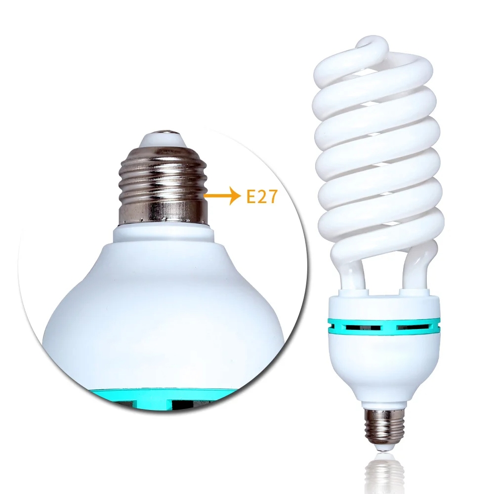 Spiral Fluorescent Light Bulb 135W 5500K Daylight CRI90 E27 Socket ...
