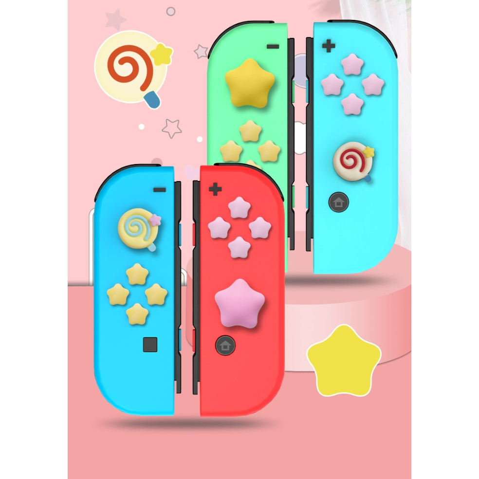 Nintendo Switch Button Caps ลายดวงดาา (ที่ครอบปุ่ม joy con)(จุก switch ...