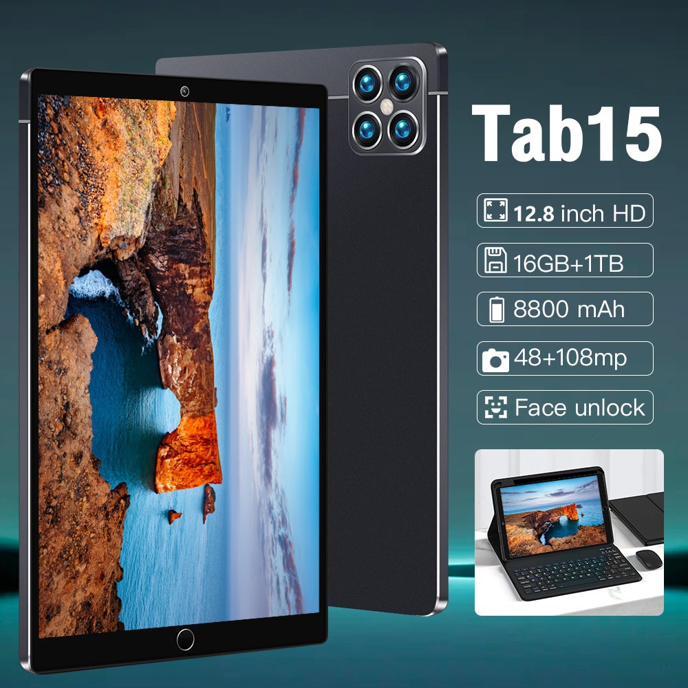 แท็บเล็ต ใหม่เอี่ยม 12.8นิ้ว Tablet แรม16GB รอม512GB แท็บเล็ตราคาถูก ...