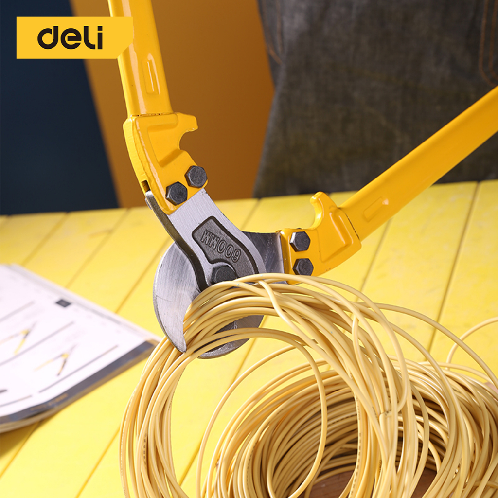 Deli คีมตัดสายเคเบิ้ล คีมปอกสายไฟ ใบมีดคม 6นิ้ว 8นิ้ว 10นิ้ว 18นิ้ว 24 ...