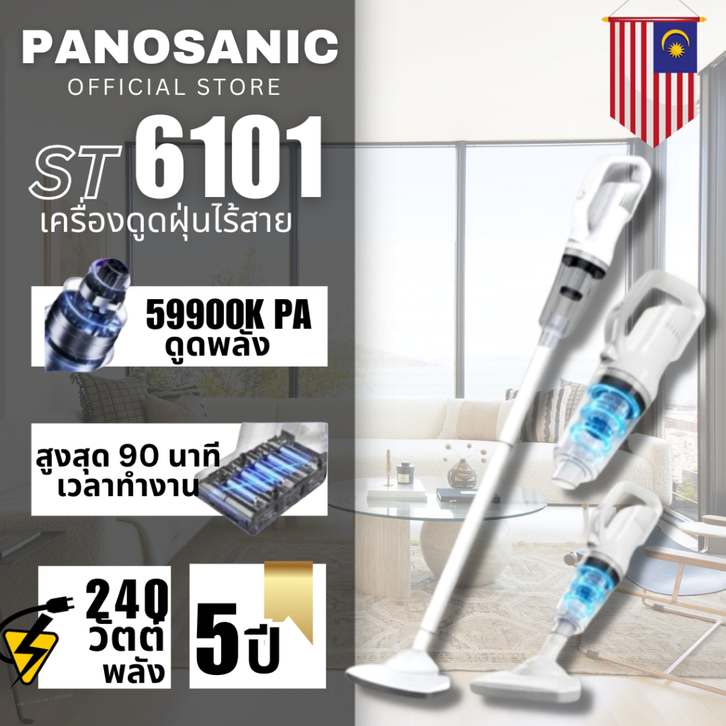 พร้อมส่ง ST6101 PRO 2023 เครื่องดูดฝุ่นไร้สาย ST6101 ไร้สาย ชาร์จไฟได้ ชาร์จได้สำหรับรถยนต์บ้าน ...