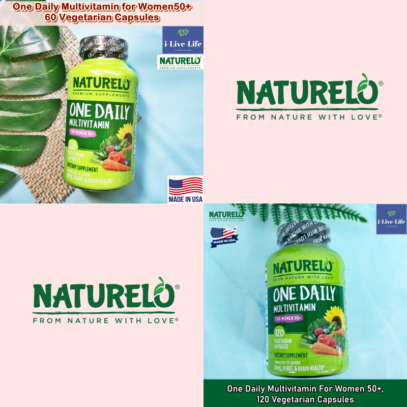 วิตามินและแร่ธาตุรวมOne Daily Multivitamin for Women 50 60 or 120 Vegetarian Capsules - NATURELO ...