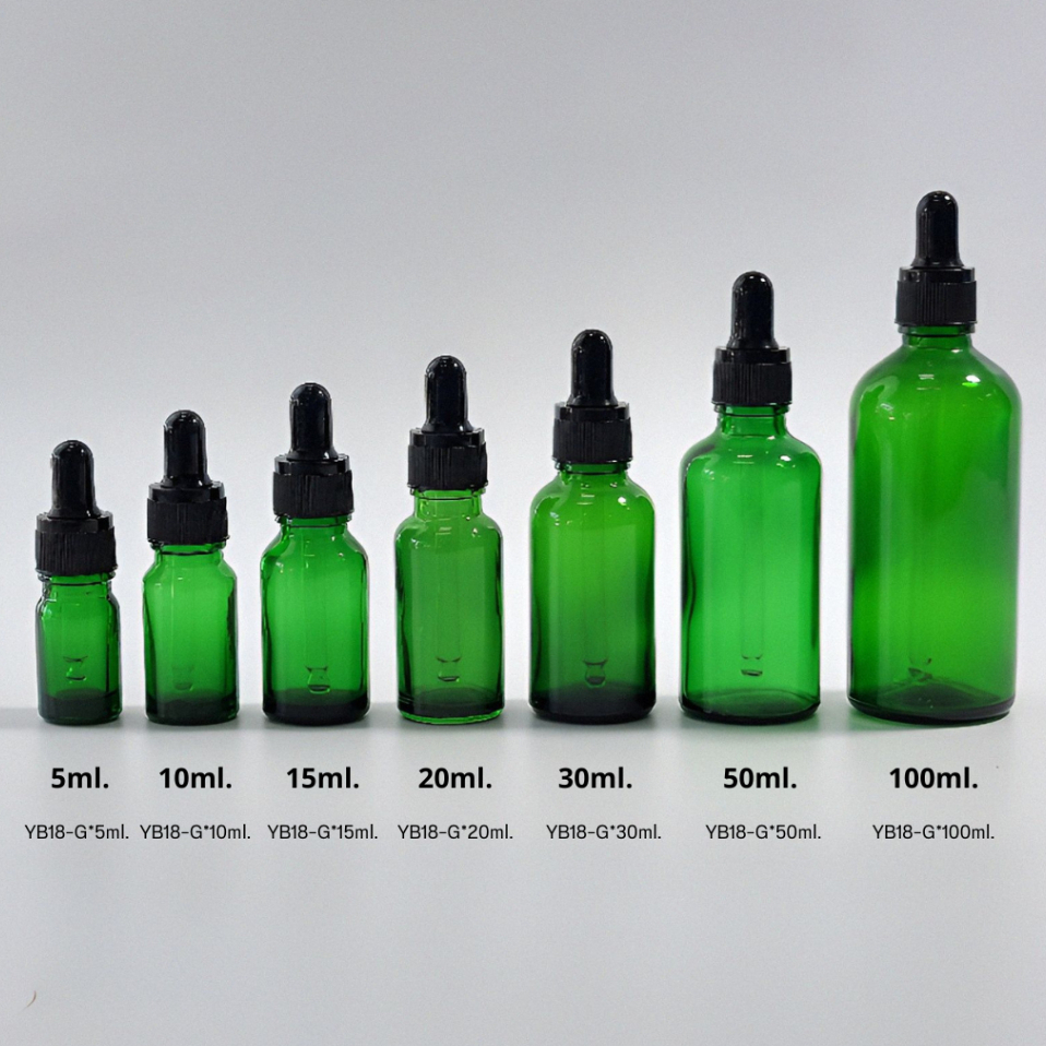 ขวดแก้วพร้อมดรอปเปอร์(ฝาสีดำหยัก จุกดำ) ขนาด 5ml 10ml 15ml 20ml 30ml 50ml 100mlหัวบีบหยด ใส่เซ ...