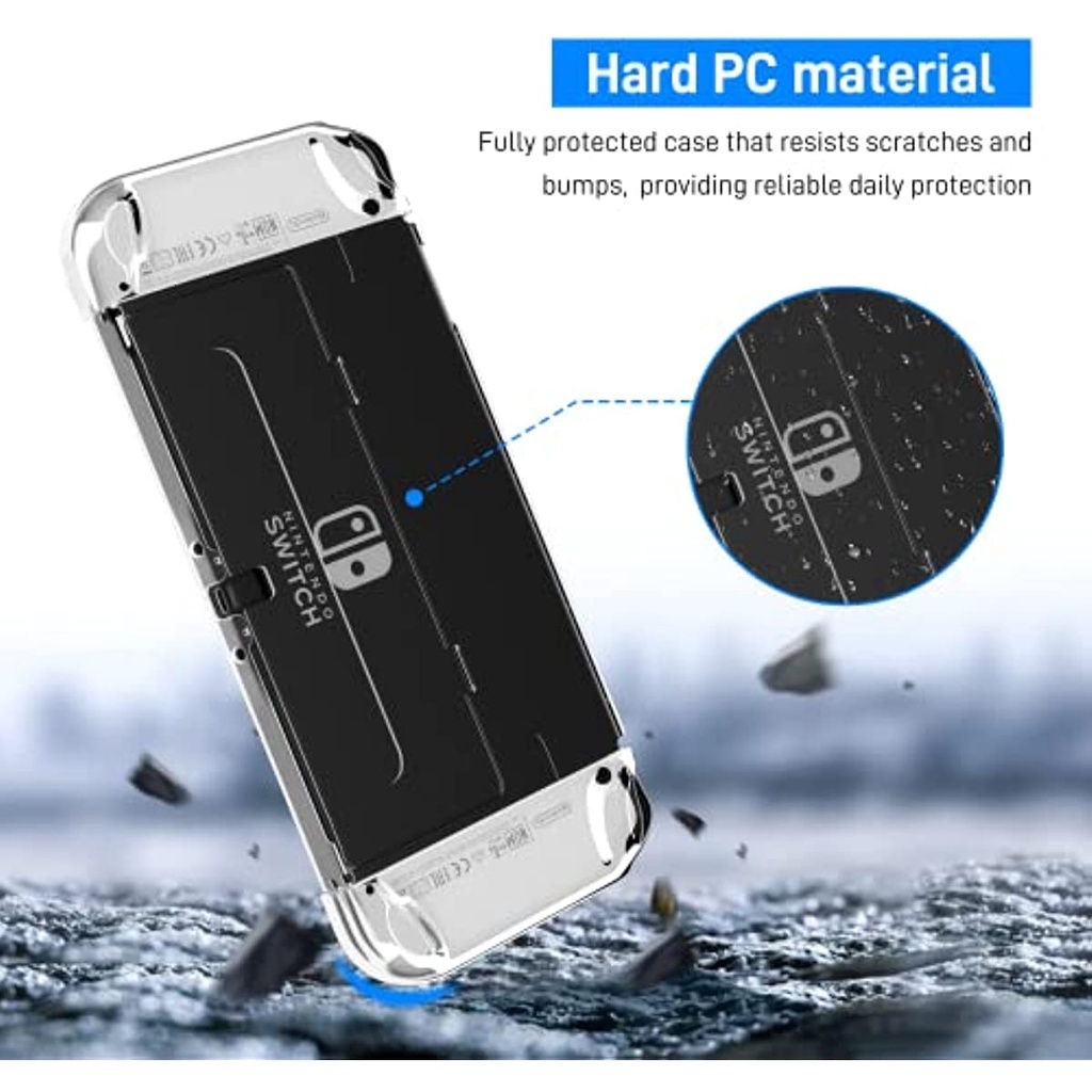 Nintendo Switch OLED Clear Protection Case NS OLED Clear Flip Top ปลอก ...