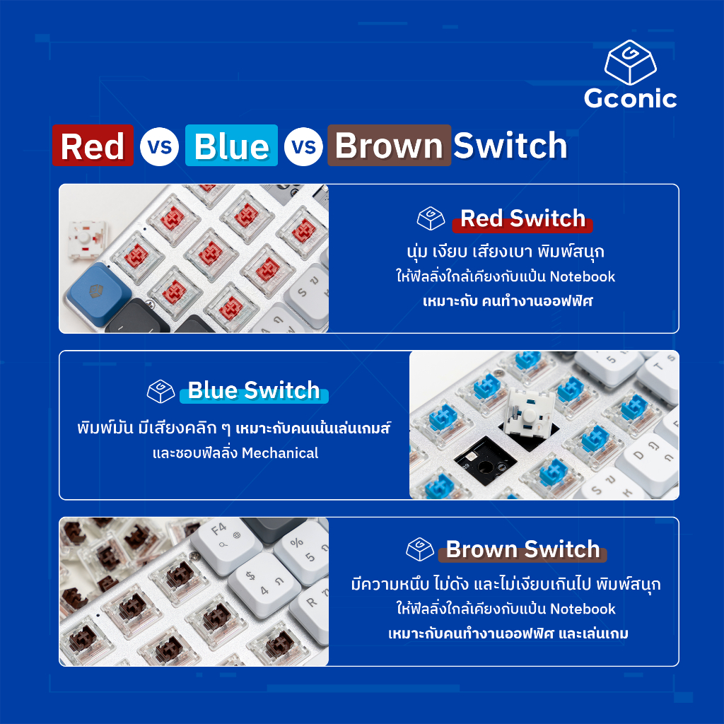 Gconic A75 MK II Ultra Slim Mechanical Keyboard - gconic - ThaiPick