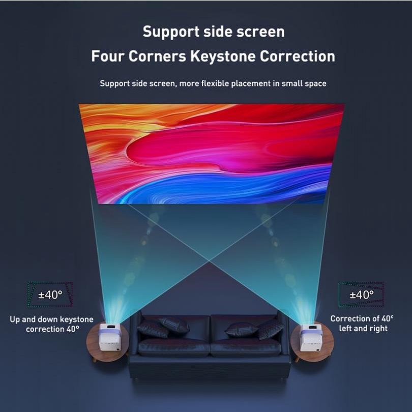 XMI k11 Mini Projector โปรเจคเตอร์พกพา 4K UHD 6000 Lumens ขนาดจอใหญ่ ...