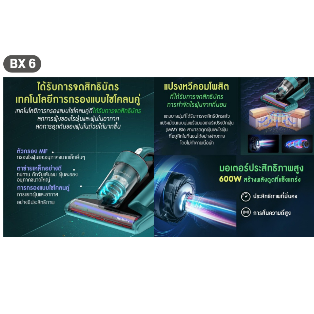 Jimmy BX 5 Pro BX 6 Pro BX6 B6 Pro Dust Mites Vacuum Cleaner เครื่องดูด ...