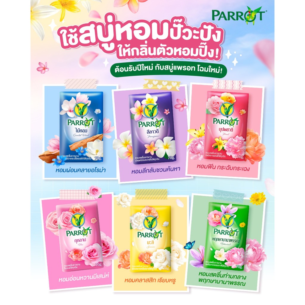 ถูกที่สุดแล้ว สบู่นกแก้ว Parrot 55 กรัม - oodoodoodood - ThaiPick