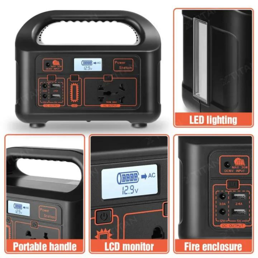 Jantech Portable Power Station เครื่องกำเนิดไฟฟ้าพลังงานแสงอาทิตย์ 150W แหล่งจ่ายไฟแบบพกพา 220V ...