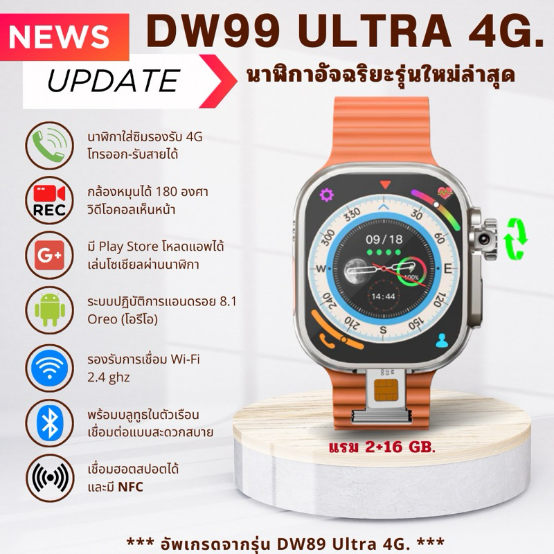 DW99 Ultra 4G. รุ่นใหม่ล่าสุด2024 (อัพเกรดจาก DW89) - aoillys - ThaiPick
