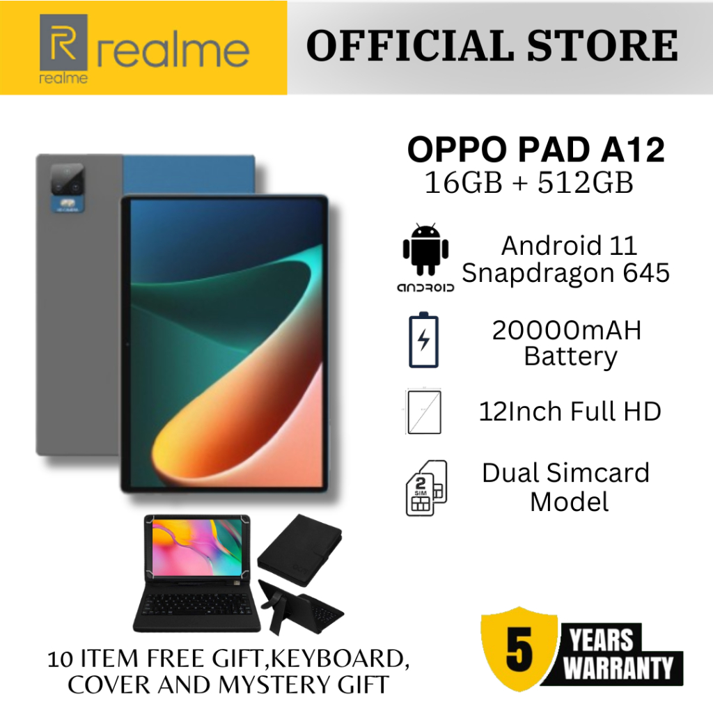 สต็อกพร้อม????ใหม่ Realme tablet P70 11 นิ้วAndroid 12.0 [16GB RAM ...