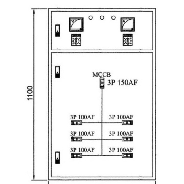 ตู้MDB พร้อมบาร์ทองแดง ชุดหน้าตู้ ไม่รวมเบรกเกอร์ ถูกที่สุด พร้อม ...