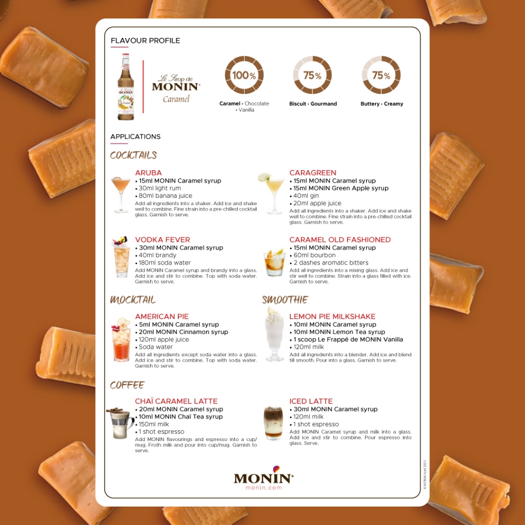 MONIN Caramel Syrup น้ำเชื่อมกลิ่นคาราเมล 700ml. - UCC Coffee - ThaiPick