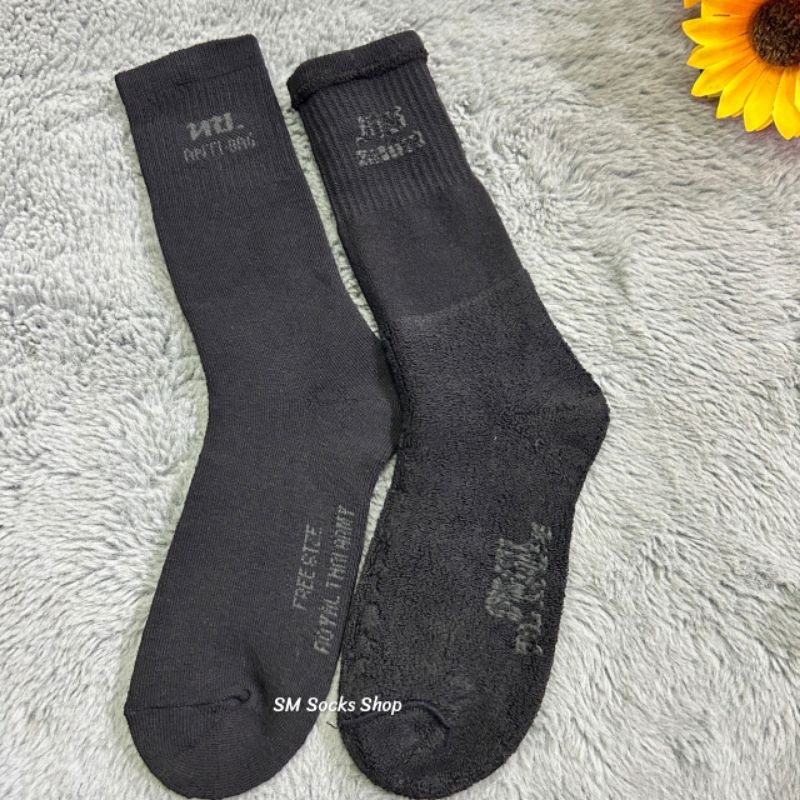 ถุงเท้าข้อยาว ทบ. ผ้าดีเสริมพื้นหนานุ่มใส่สบาย ขนาด free size พร้อมส่งค่ะ - SM Socks Shop - ThaiPick