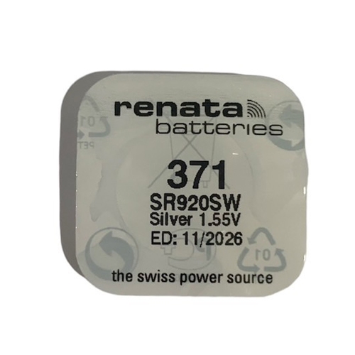 ถ่านนาฬิกา Renata 371 SR920SW LR69 LR920 AG6 1.55V Swiss Made ของแท้ ...