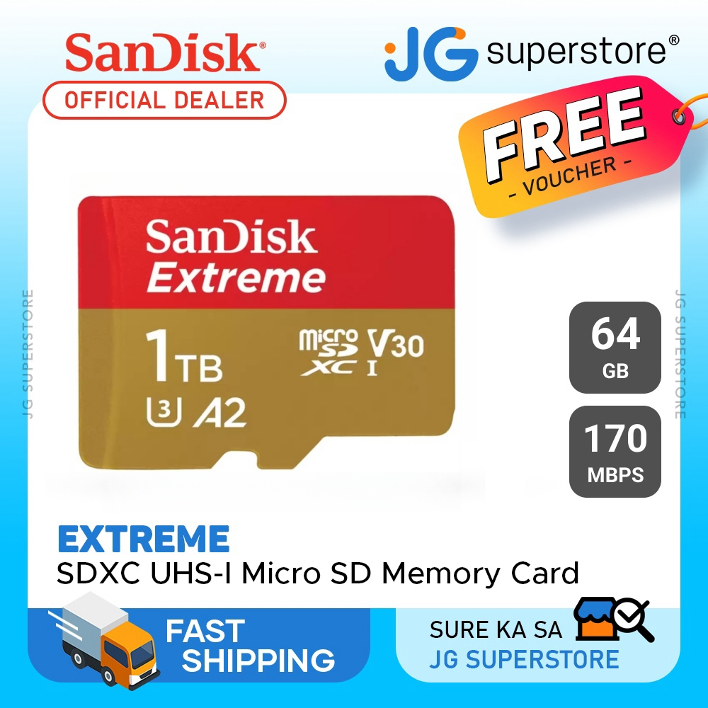 SANDISK 256 GB MICRO SD CARD (ไมโครเอสดีการ์ด) SDXC EXTREME CLASS 10 ...