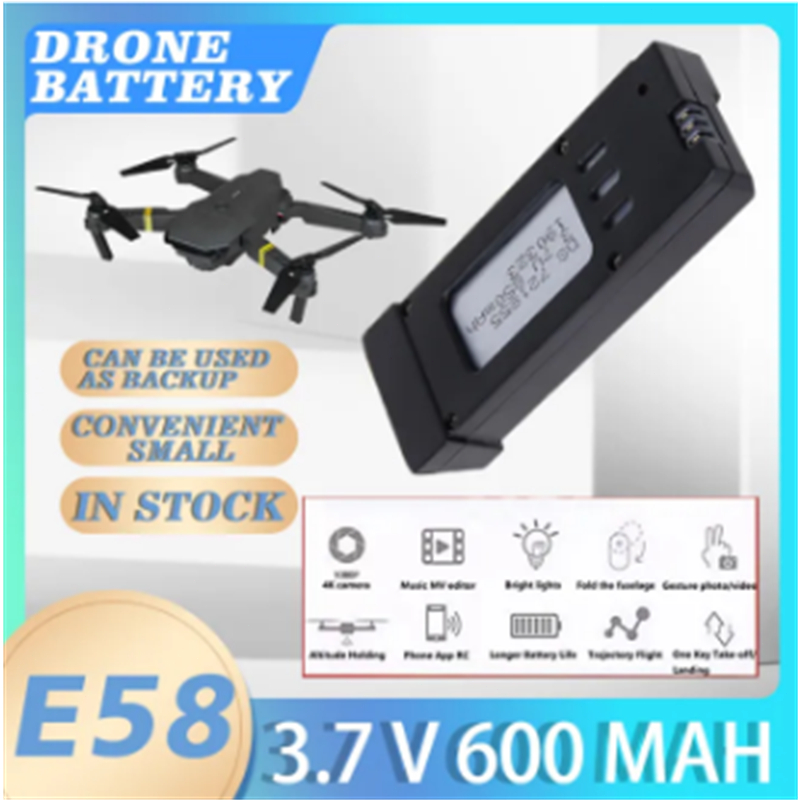 3.7V 600MAH LIPO แบตเตอรี่สำหรับ E58 S168 JY019 RC Drone Quadcopter อะไหล่แบตเตอรี่แบบชาร์จไฟได้ ...