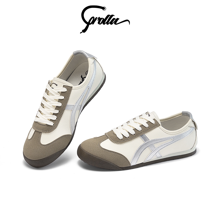 【ผลิตภัณฑ์ใหม】Corolla รองเท้าลำลองส้นแบนทันสมัยของผู้หญิง ย้อนยุคและ ...