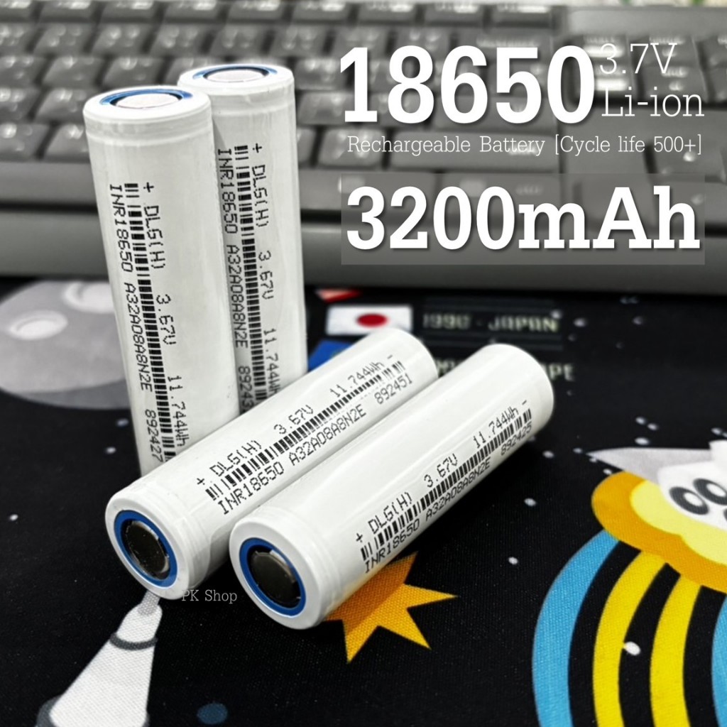 (หัวแบน) ถ่านชาร์จ Li-ion 18650 3.7V 3200mAh แบตเตอรี่สว่านไร้สาย โซล่าเซลล์และอื่นๆ - VoltBay ...