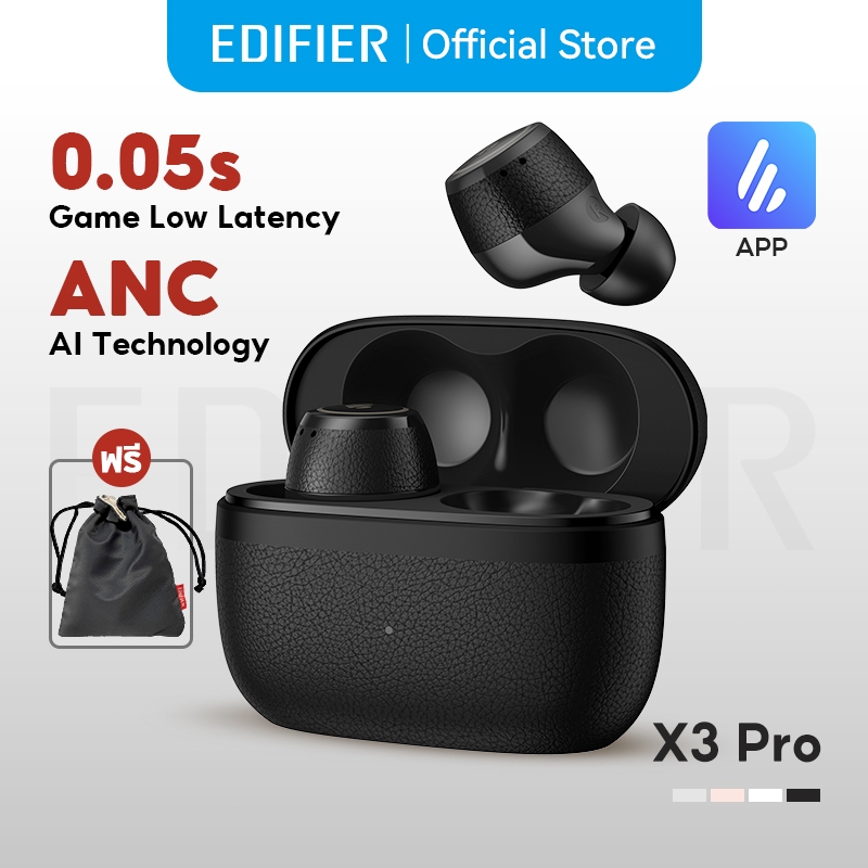 Edifier X3 Pro TWS ANC ตัดเสียงรบกวน หูฟังบลูทูธ โทรได้ชัดเจน V5.4 เชื่อมต่อสองอุปกรณ์ได้ IP54 ...