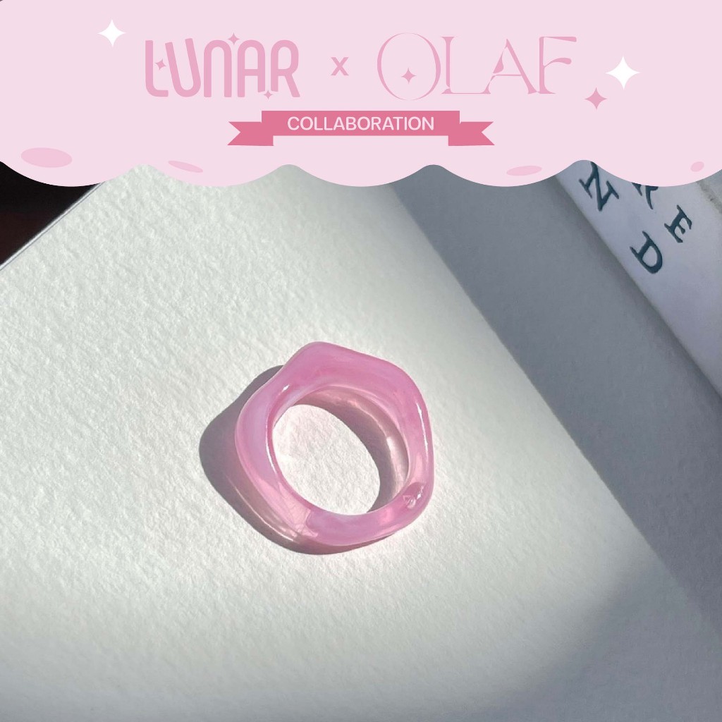 [ ซื้อ 2 คู่ รับฟรี! ] Resin ring แถมฟรี 2 วง (collaboration w/OLAF ...