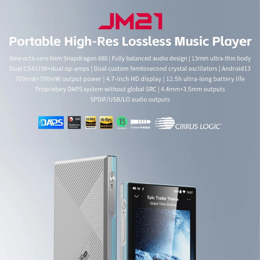 FiiO JM21 DAP Portable Music Player Sky Blue เครื่องเล่นเพลง - Pro ...