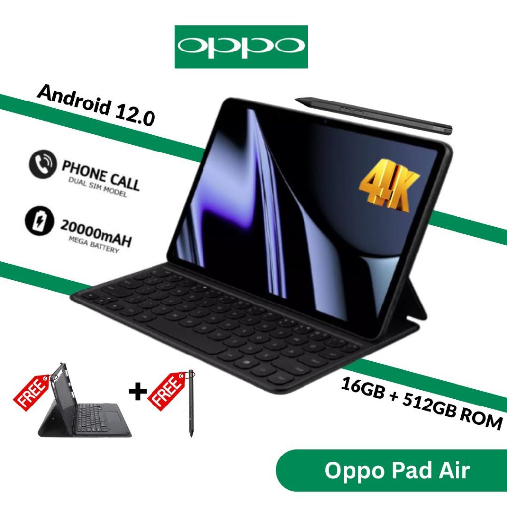 ใหม่ OPPO Pad Air 12 นิ้ว Android 12.0 [16GB RAM 512GB ROM] Dual SIM 4G ...