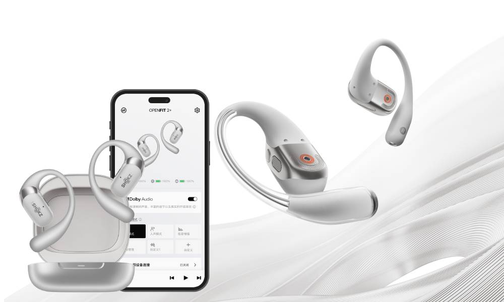 ช็อค หูฟังไร้สาย Wireles Open Fit 2+ สี เทา | Makro PRO