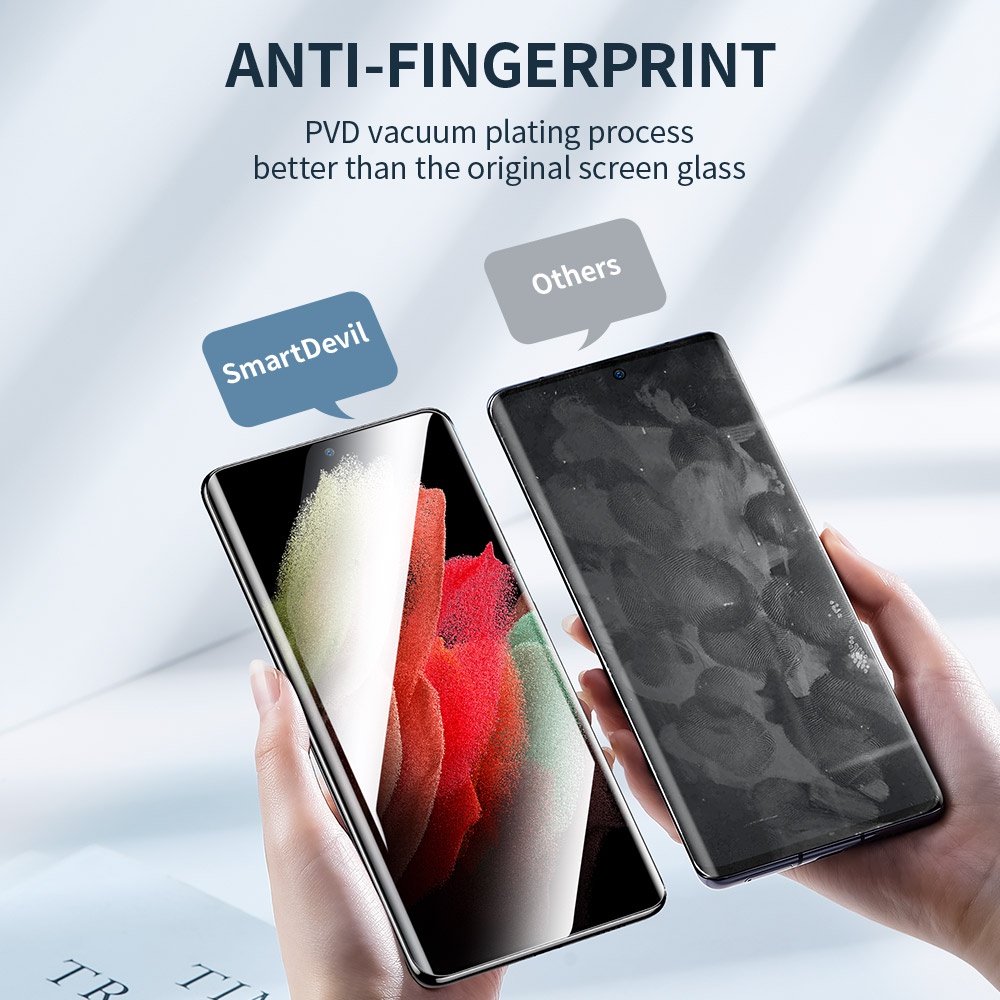 SmartDevil ฟิล์มกระจกนิรภัยกันรอยหน้าจอ กันแสง UV เต็มจอ ใสมาก เป็นส่วนตัว สําหรับ Samsung S22 ...