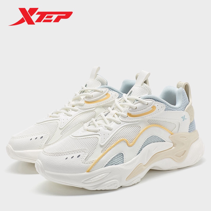 Xtep รองเท้าผ้าใบ ตาข่าย ระบายอากาศ สีขาว ดํา ใส่สบาย แฟชั่นสําหรับผู้หญิง - xtep_pro.th - ThaiPick