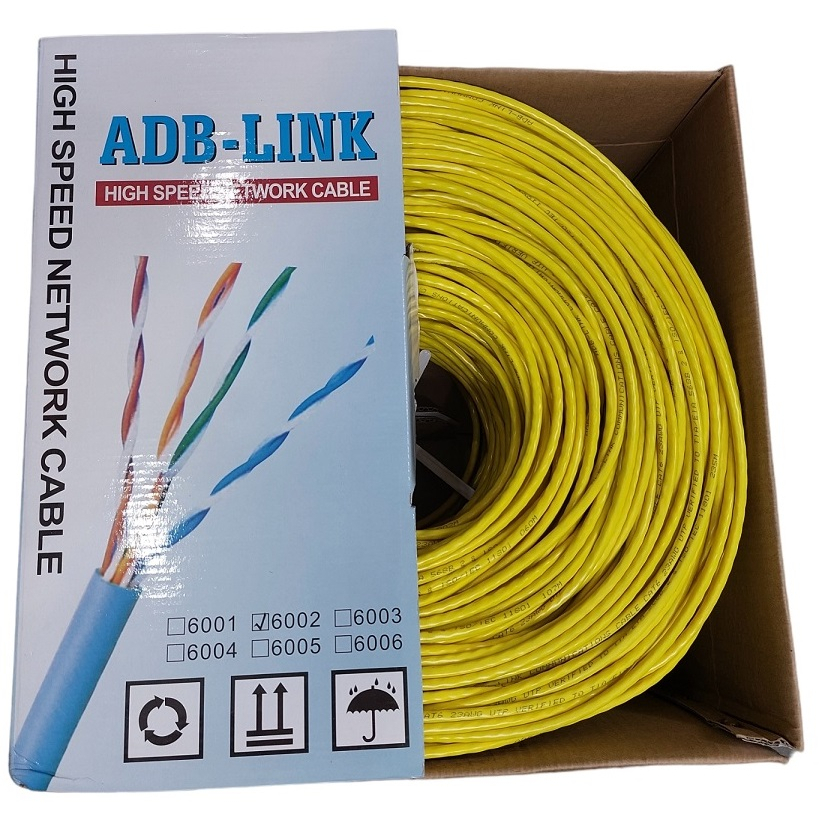 Adblink Cat6 UTP 305M Cable Coil ( Yellow Wire Gigabit Boot ...